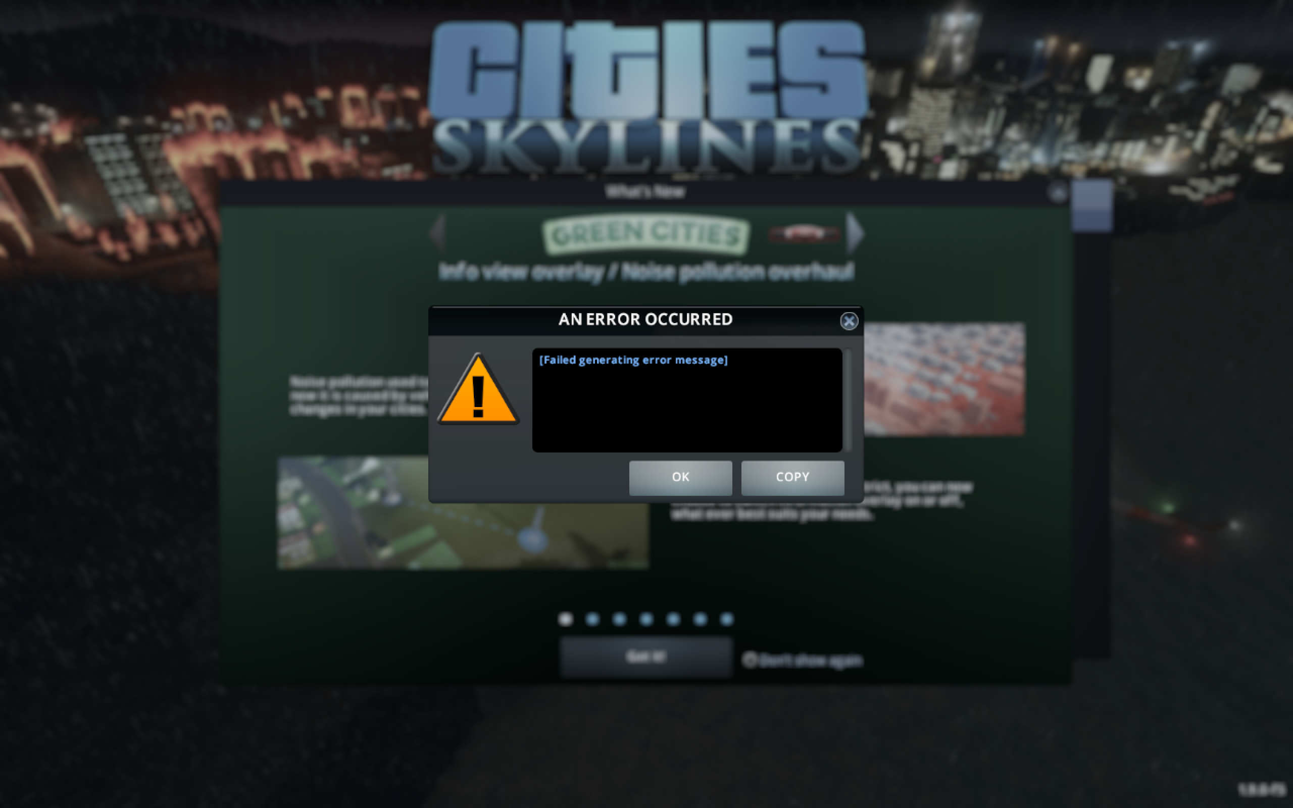 Showed no button on main menu but [Failed generating error message]. | Paradox Interactive Forums